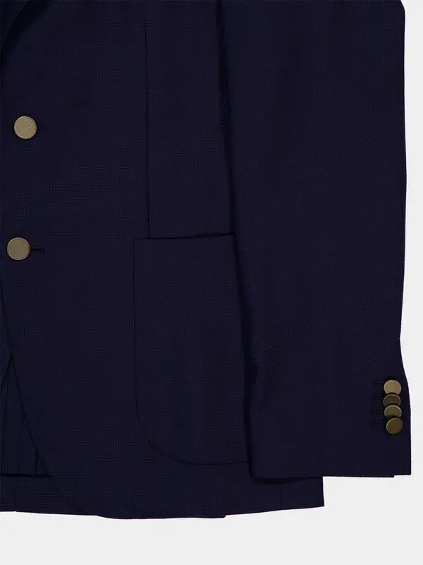 Boglioli Navy Virgin Wool Two-button Blazer