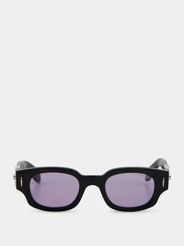 CUTLER AND GROSS Soaring Eagle Rectangle Sunglasses - Black
