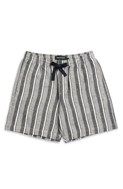 Rodd & Gunn The Laurels Stripe Cotton Blend Drawstring Shorts - Navy