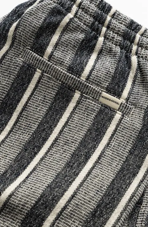 Rodd & Gunn The Laurels Stripe Cotton Blend Drawstring Shorts - Navy