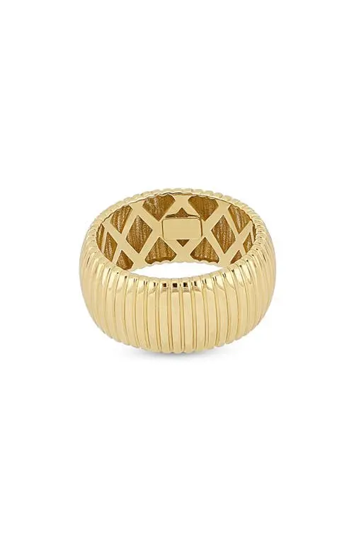 Bony Levy 14k Gold Ridged Ring - 14ky