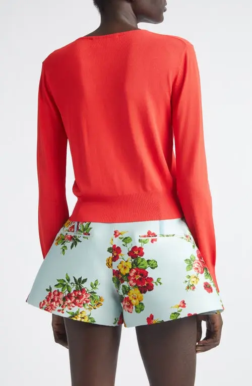 Brandon Maxwell The Ellery Shrunken Cardigan - Red