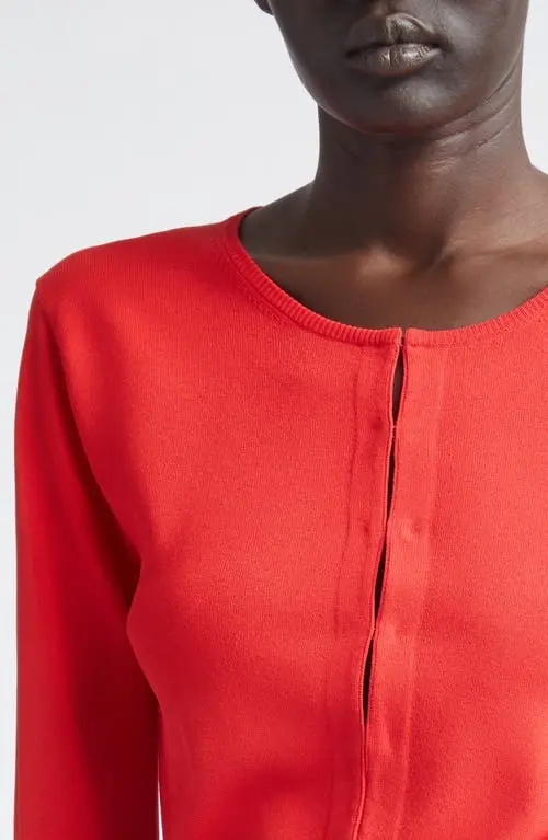 Brandon Maxwell The Ellery Shrunken Cardigan - Red