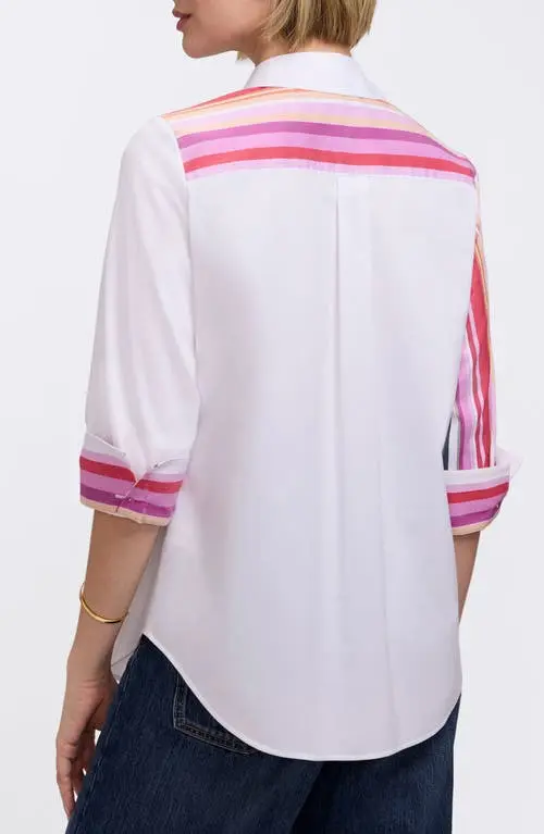 Foxcroft Charlie Striped Button-up Shirt