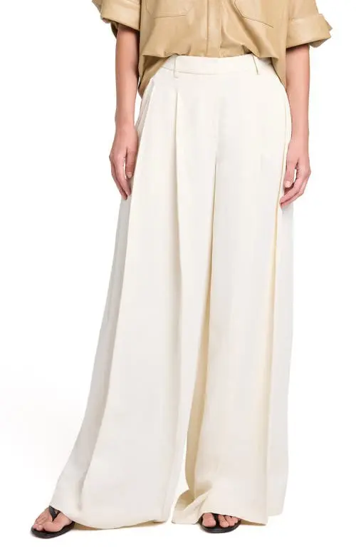 TWP Crosby Wide-leg Pants - Bone