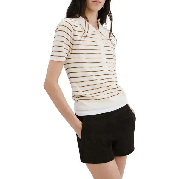 Mango Short Sleeve Jersey Polo Sweater