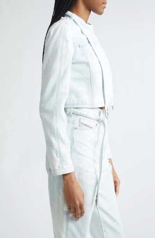 DIESEL® De-saphix Crop Satin Jacket - Denim