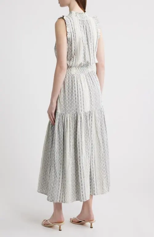 Rails Alessi Embroidered Sleeveless Maxi Dress - Striped Eyelet |  Editorialist