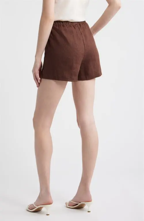 Rails Jenner Linen Drawstring Shorts - Espresso