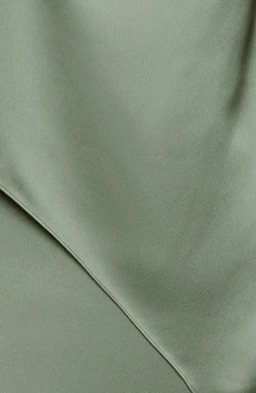 XSCAPE EVENINGS Overlay Detail Satin Gown - Olive