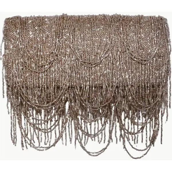 ISLAND TO EAST SIDE Fringed Structured Bag - Gold