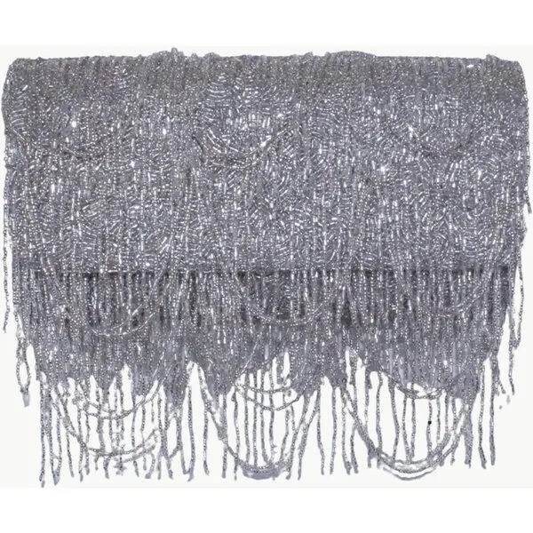 ISLAND TO EAST SIDE Fringed Structured Bag - Silver
