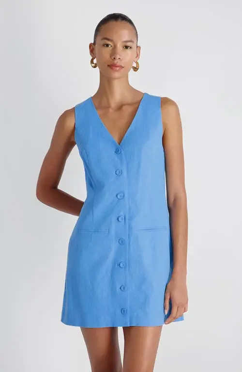 French Connection Sleeveless A-line Mini Dress - Poolside Blue