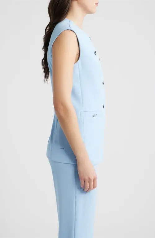 Anne Klein Button-up Vest With Four Pockets
