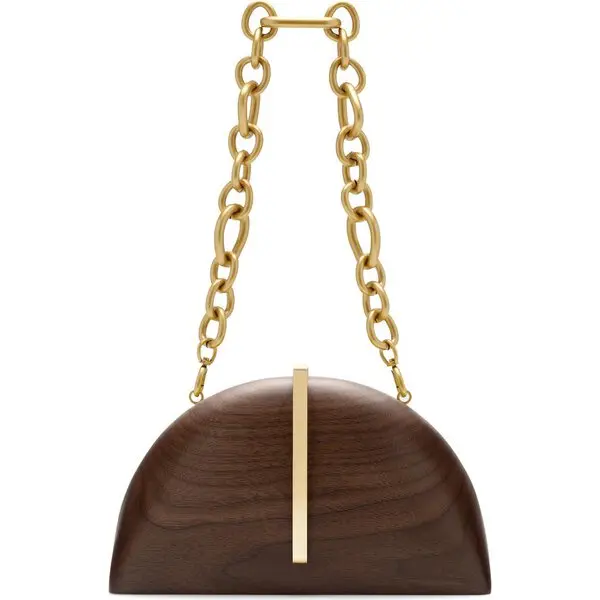 Cult Gaia Laguna Frame Clutch - Walnut