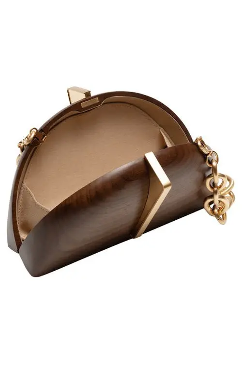 Cult Gaia Laguna Frame Clutch - Walnut