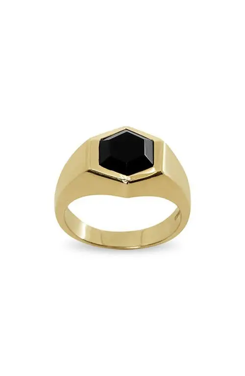 Argento Vivo Onyx Rico Ring - Gold