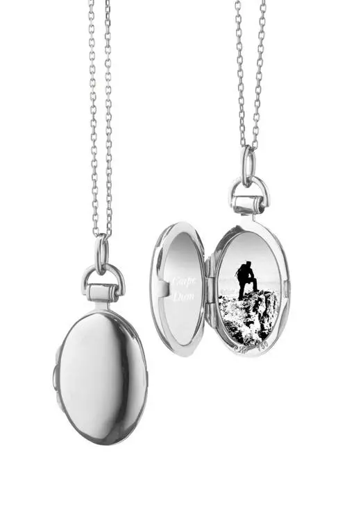 Monica Rich Kosann Petite Anna Locket Necklace - Silver