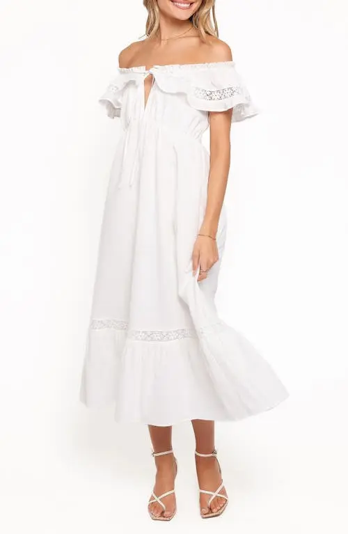 PETAL & PUP Janelle Off-the-shoulder Cotton Dress