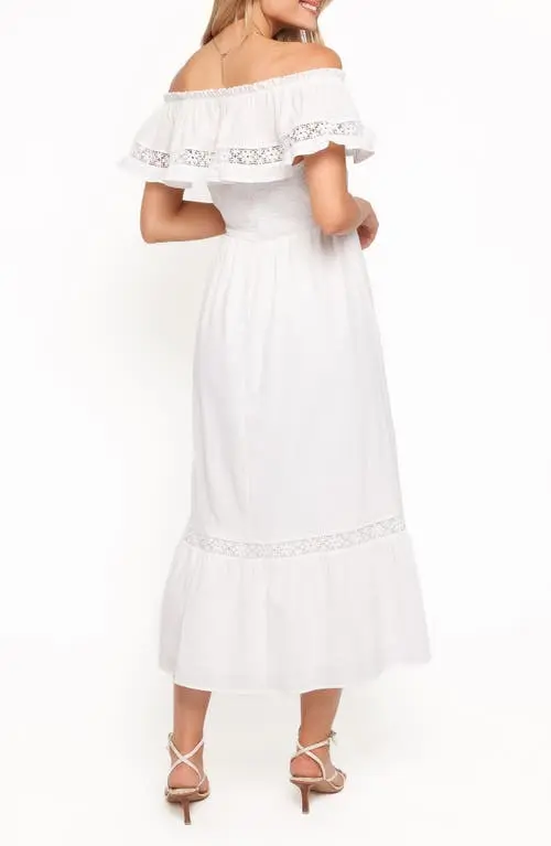PETAL & PUP Janelle Off-the-shoulder Cotton Dress