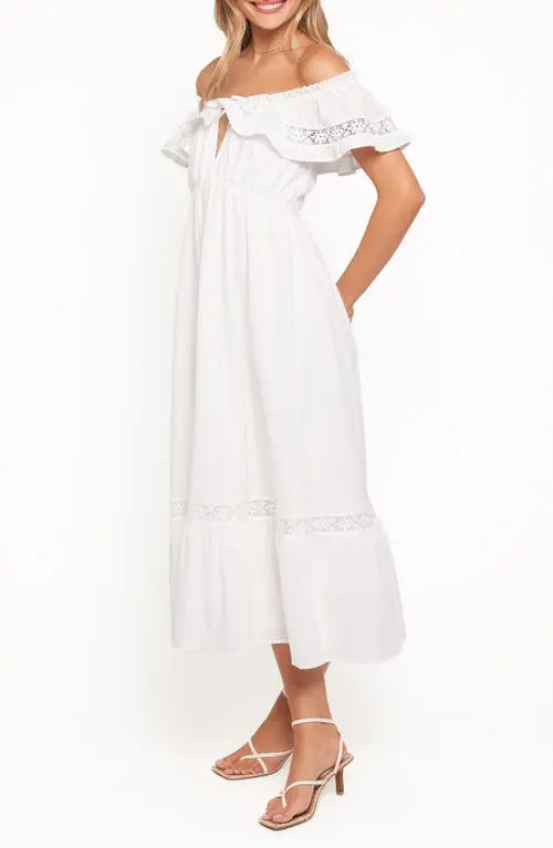 PETAL & PUP Janelle Off-the-shoulder Cotton Dress