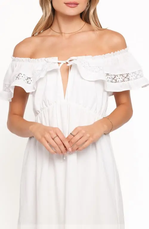 PETAL & PUP Janelle Off-the-shoulder Cotton Dress
