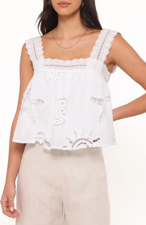 PETAL & PUP Aideen Sleeveless Eyelet Top