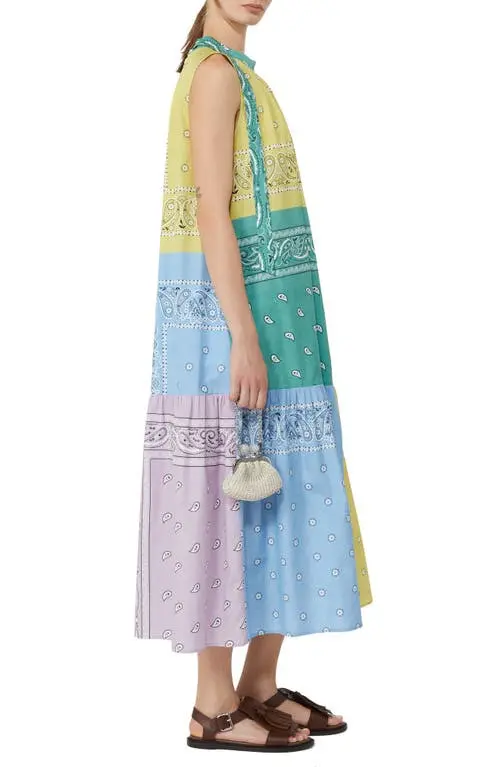 Max Mara Regno Bandana Print Cotton Dress
