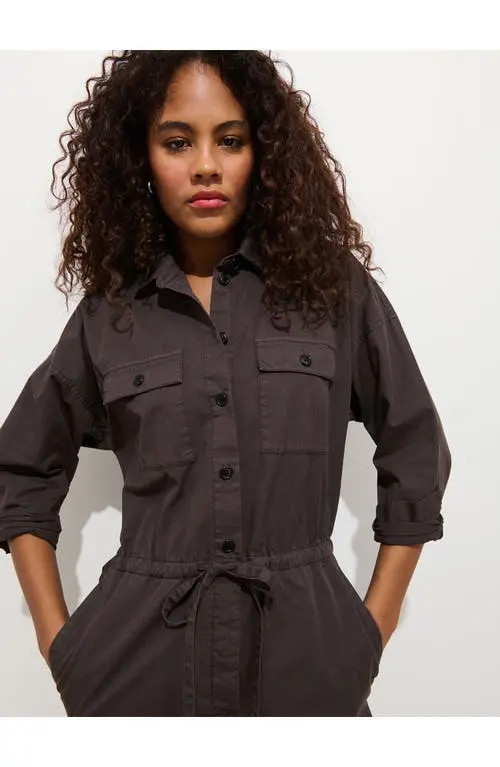 ALEX MILL Ricard Long Sleeve Cotton Jumpsuit
