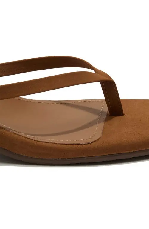 Tkees Julia Kitten Heel Flip Flop - Camel Suede