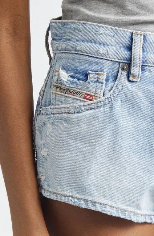 DIESEL® Frayed Hem Shorts - Denim