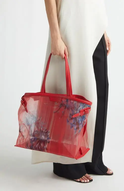 Proenza Schouler Mesh Carryall Tote - Flame Multi