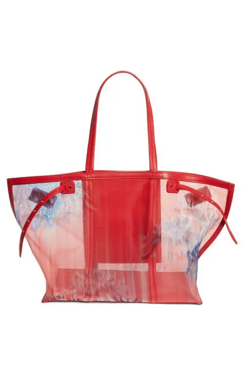 Proenza Schouler Mesh Carryall Tote - Flame Multi