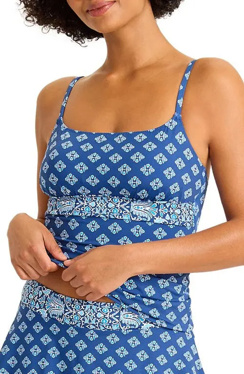 Tommy Bahama Upf 50+ Reversible Tankini Top - Indigo Tide Rev