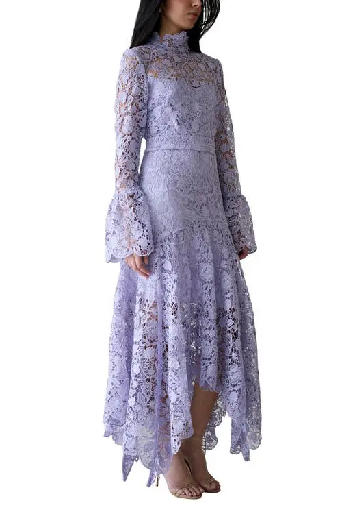 VASILIKI Leila High-neck Lace Dress