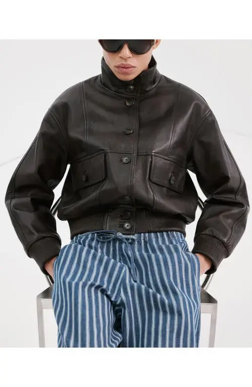 Mango Straight Leg Drawstring Pants - Blue