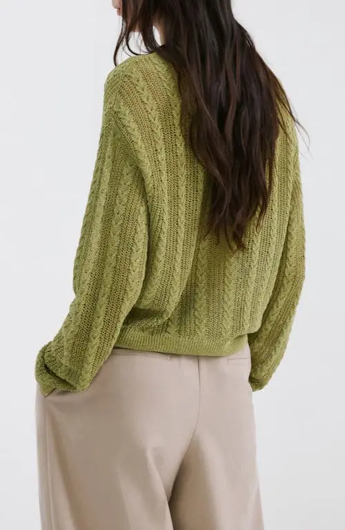 Mango Braided Stitch Cardigan