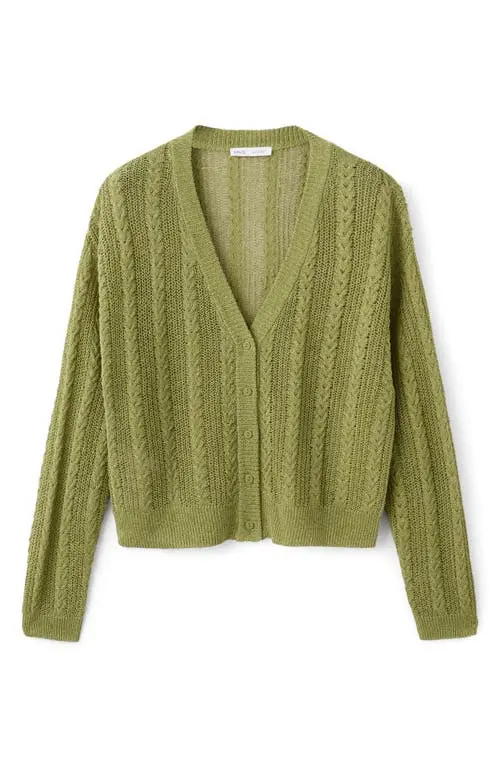 Mango Braided Stitch Cardigan