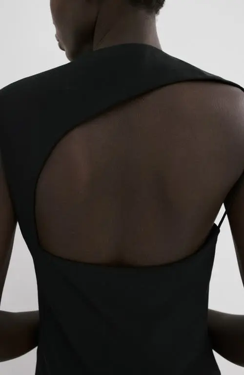 Mango Open Back Midi Dress
