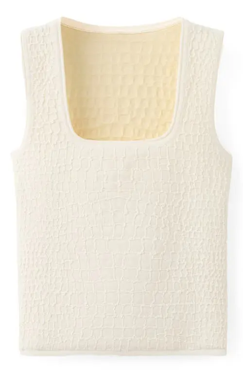Mango Croc Embossed Knit Tank