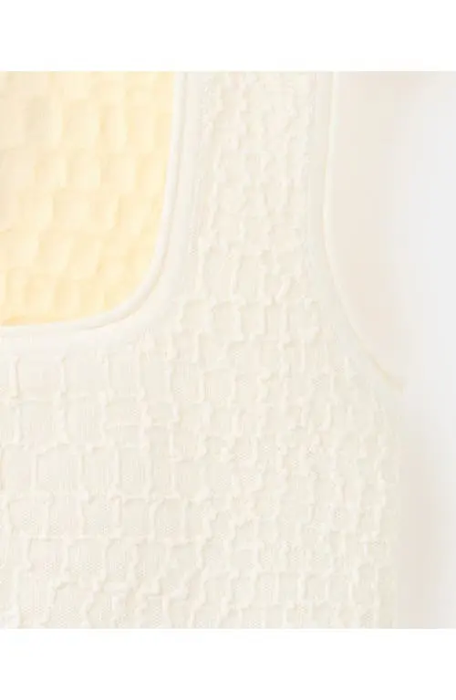 Mango Croc Embossed Knit Tank