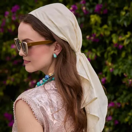 Lele Sadoughi Sophia Silk Scarf Cap