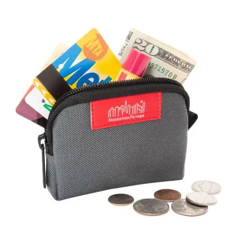 MANHATTAN PORTAGE Coin Purse W/divider - Grey