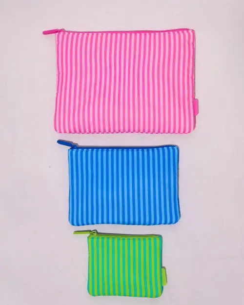 AUGUSTNOA X Jenna Palek Striped Pouch Set - Pink