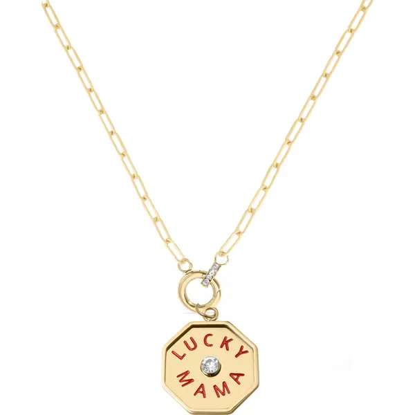 CUFFED BY NANO Lucky Mama Coin 14k Filled Necklace - Gold