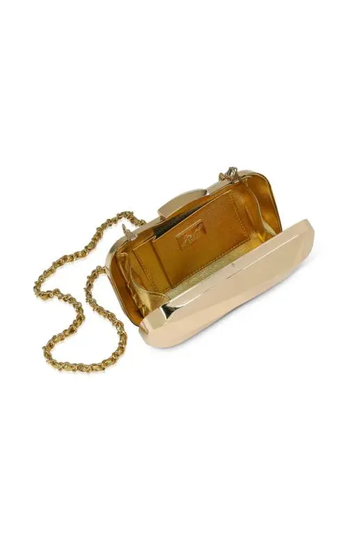 Badgley Mischka Aven Metal Wave Minaudiere