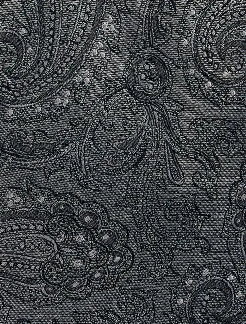 OAK HILL PREMIUM BY DXL Big & Tall Tonal Paisley Silk Neck Tie - Grey