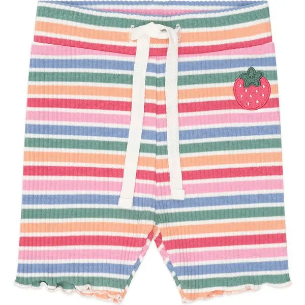 HUXBABY Striped Ribbed Bike Shorts - Multi
