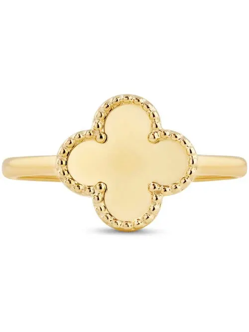 DEVATA Clover Ring In 14k Gold - Yellow Gold