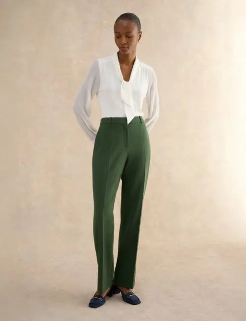 HOBBS LONDON Bess High-waisted Straight-leg Trousers